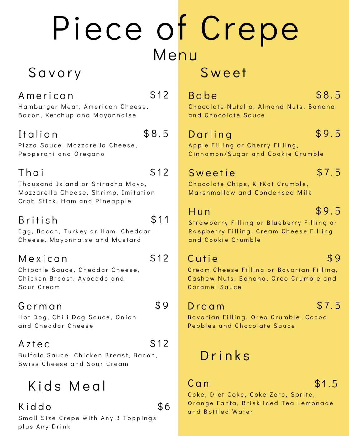 Piece of Crepe - Services - Bozeman, MT